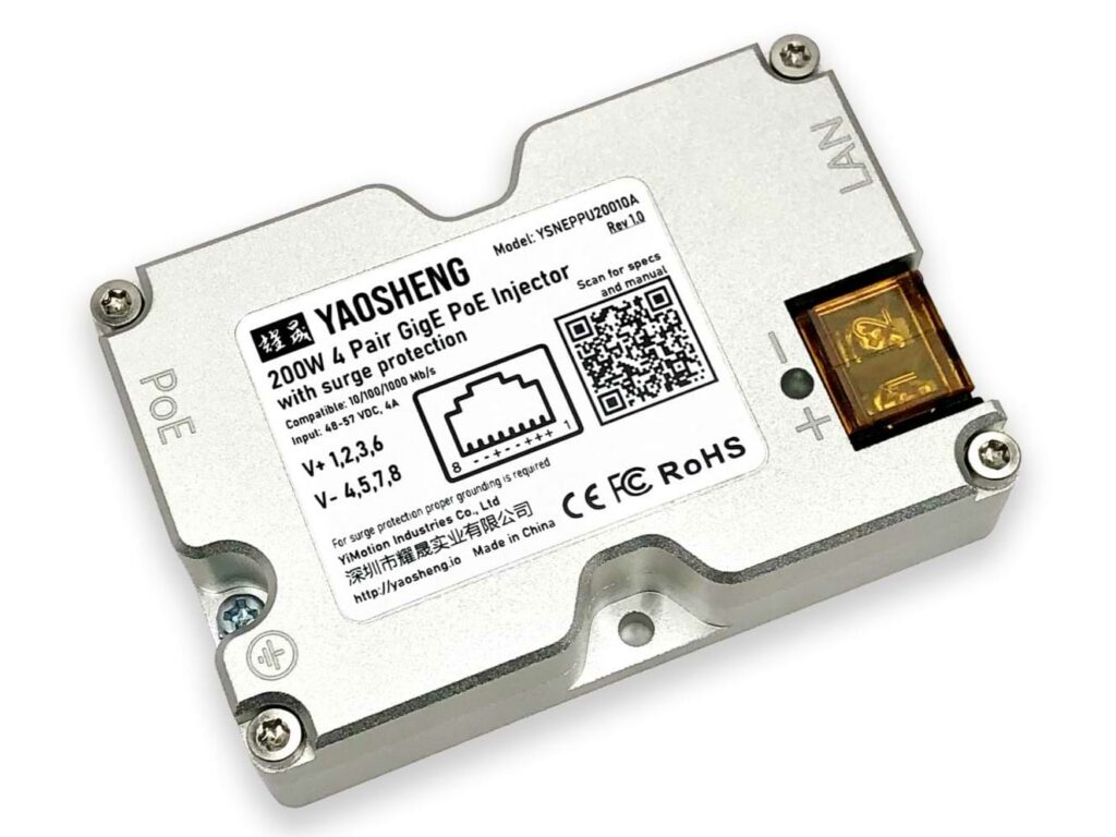 200W GigE passive PoE Injector (Starlink Gen2+3 compatible) - LinkGear