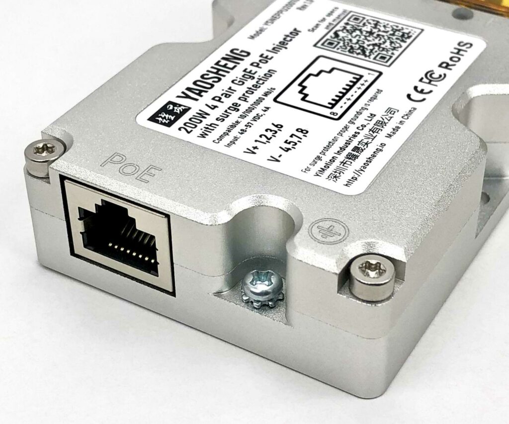 200W GigE passive PoE Injector (Starlink Gen2+3 compatible) - LinkGear
